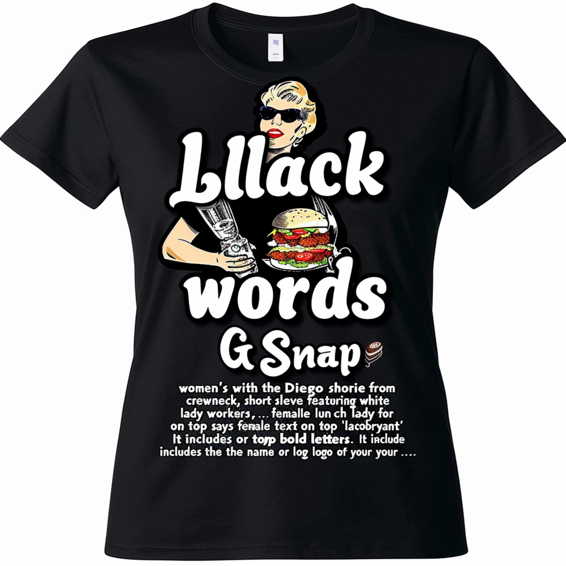 Your Lunch Ladies with Our Exclusive 'Lunch Ladies Rock' Black TShirt Featuring Rosie from The ...