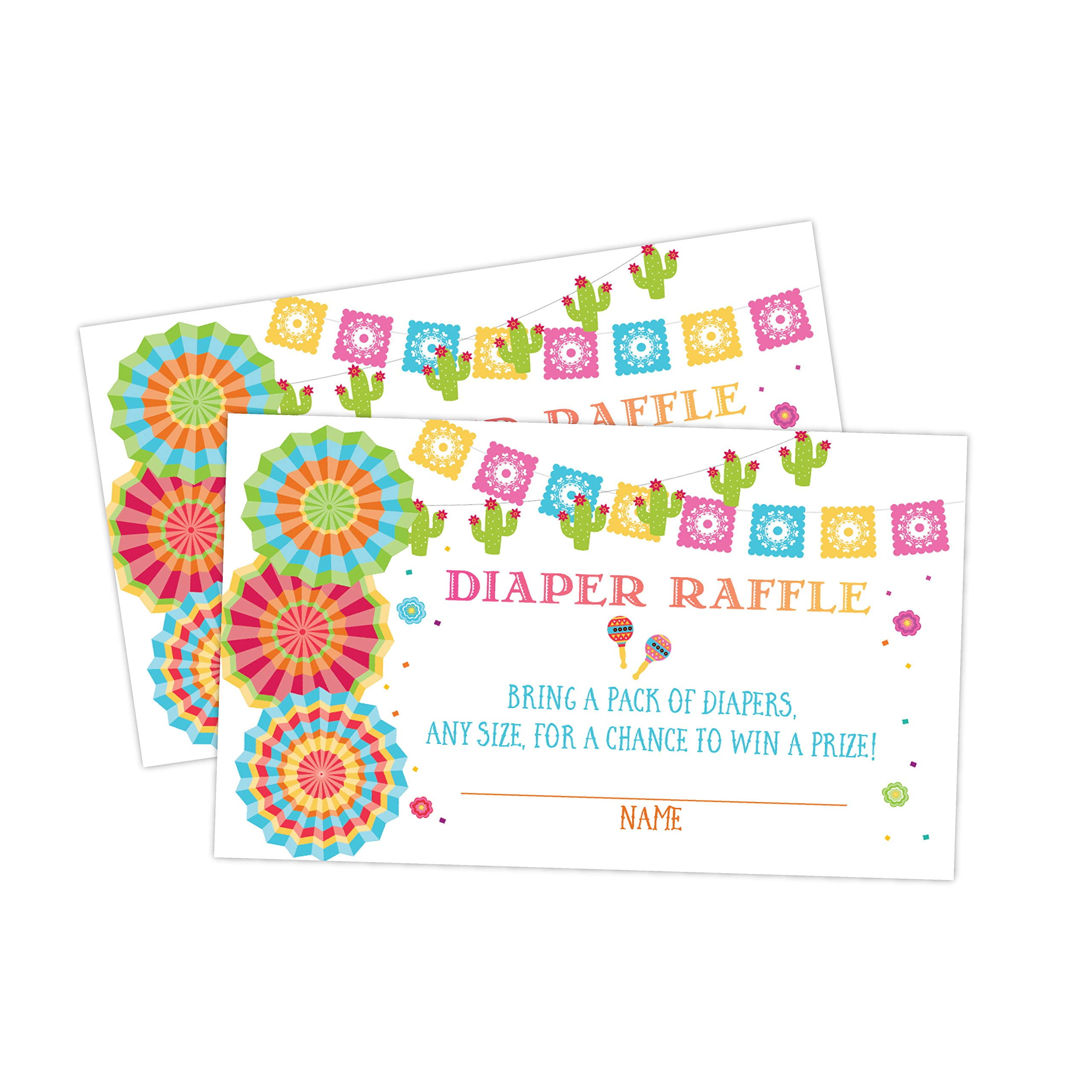 Your Main Event Prints Fiesta Mexican Baby Shower Diaper Raffle Card ...