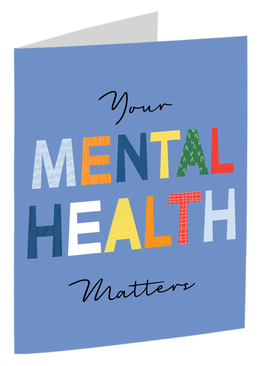 Your Mental Health Matters Greeting Card – Colorful Encouragement Card ...
