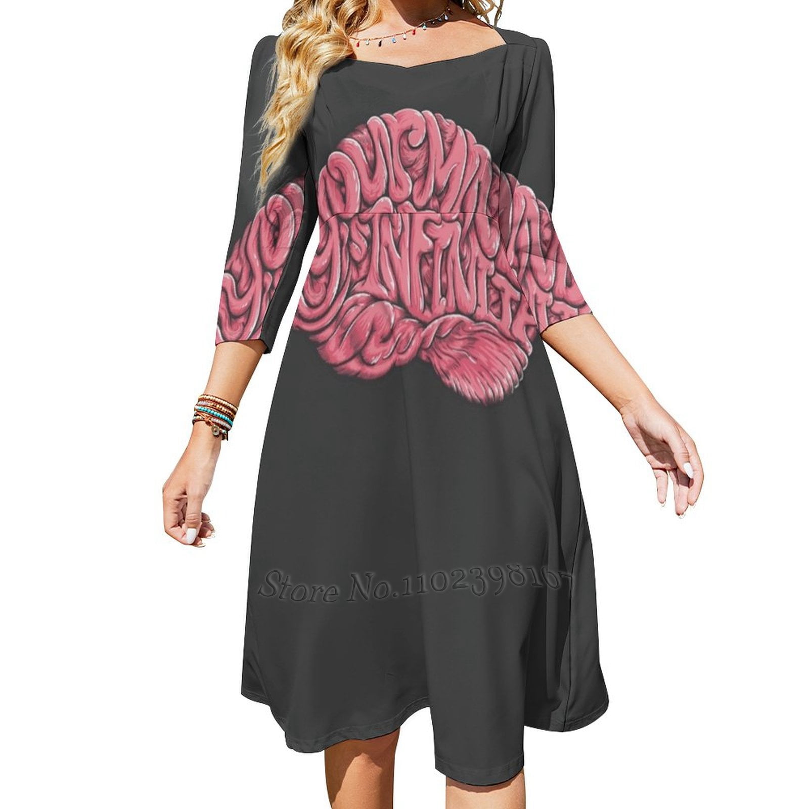 Your Mind Is Infinite Sweetheart Knot Flared Dress Fashion Design Large ...