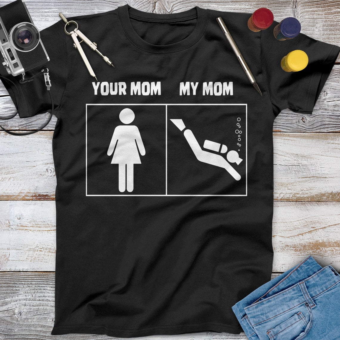 Your Mom My Mom Scuba Diving Shirt, Scuba Diving Gift, Scuba Diving Art ...