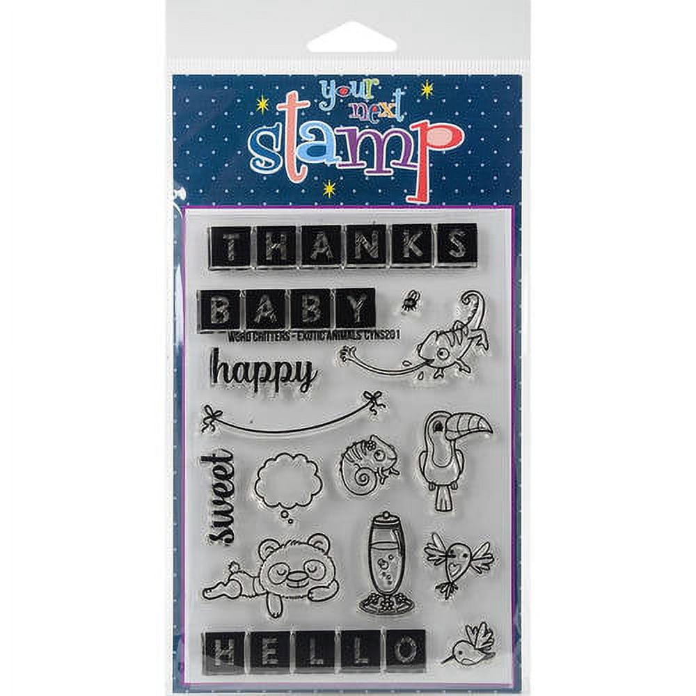 Your Next Stamp CYNS201 Clear Stamps 4 x 6 in. - Word Critters - Exotic ...
