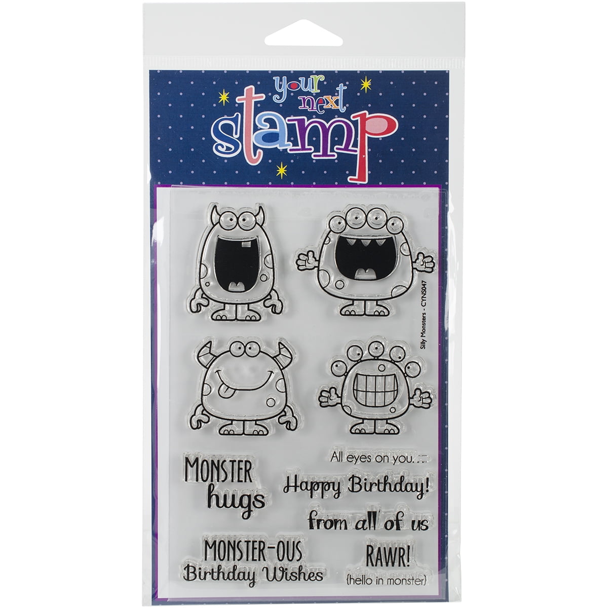 Your Next Stamp Clear Stamps 4"X6"-Silly Monsters, Pk 1, Your Next ...