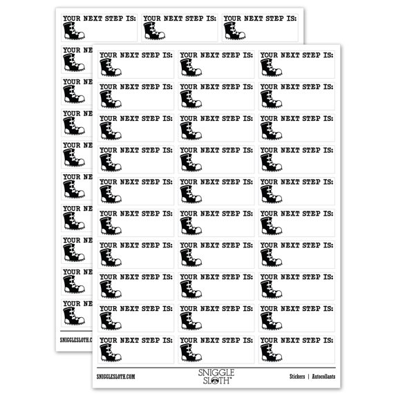 Your Next Step is Teacher Student School Sticker Set - White - Gloss ...