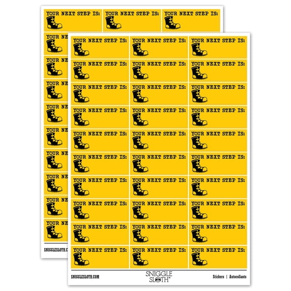 Your Next Step is Teacher Student School Sticker Set - Yellow - Gloss ...