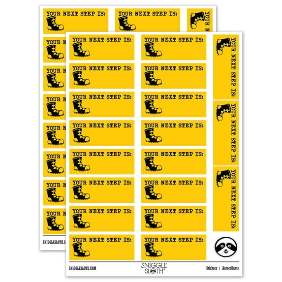 Your Next Step is Teacher Student School Sticker Set - Yellow - Gloss ...