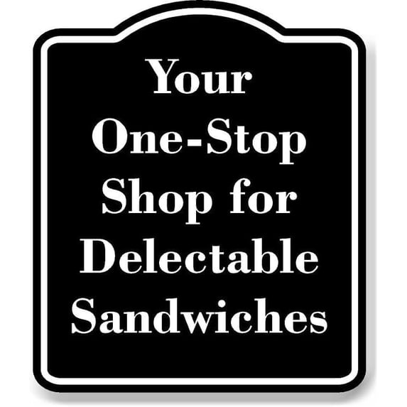 Your One-Stop Shop for Delectable Sandwiches BLACK Aluminum Composite ...