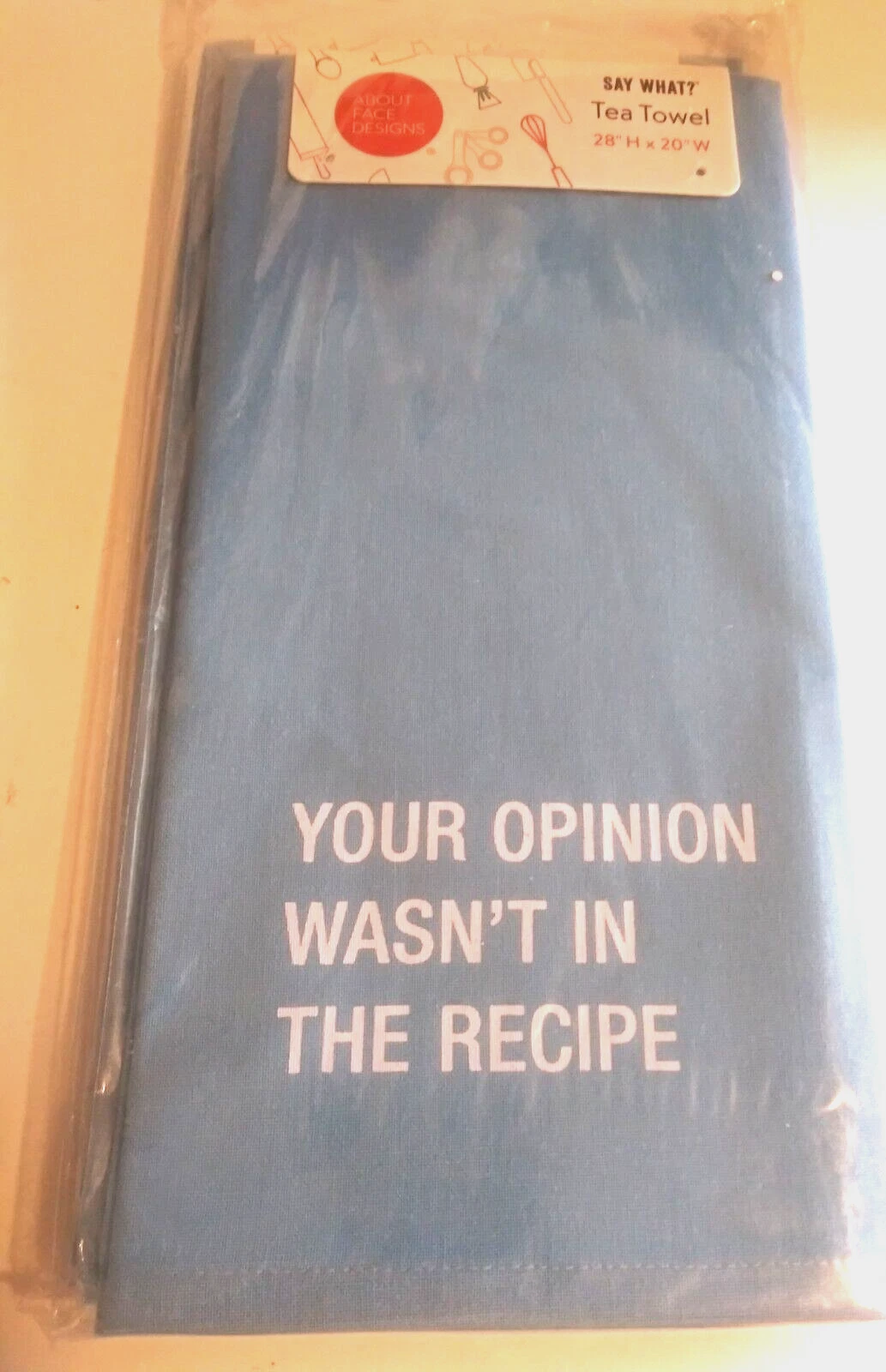 Your Opinion... Kitchen, Tea Towel By About Face Designs 28In X 20In ...