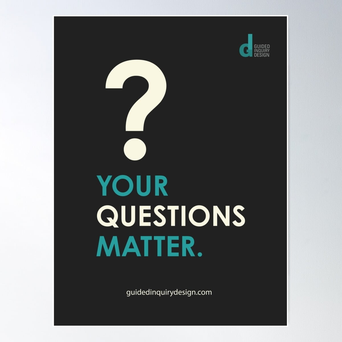 Your Questions Matter Poster- Black Poster Wall Art, Modern Wall Decor ...