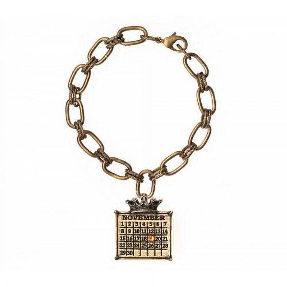 Your Special Day Calendar Crown Bracelet on Double Loop Chain with ...