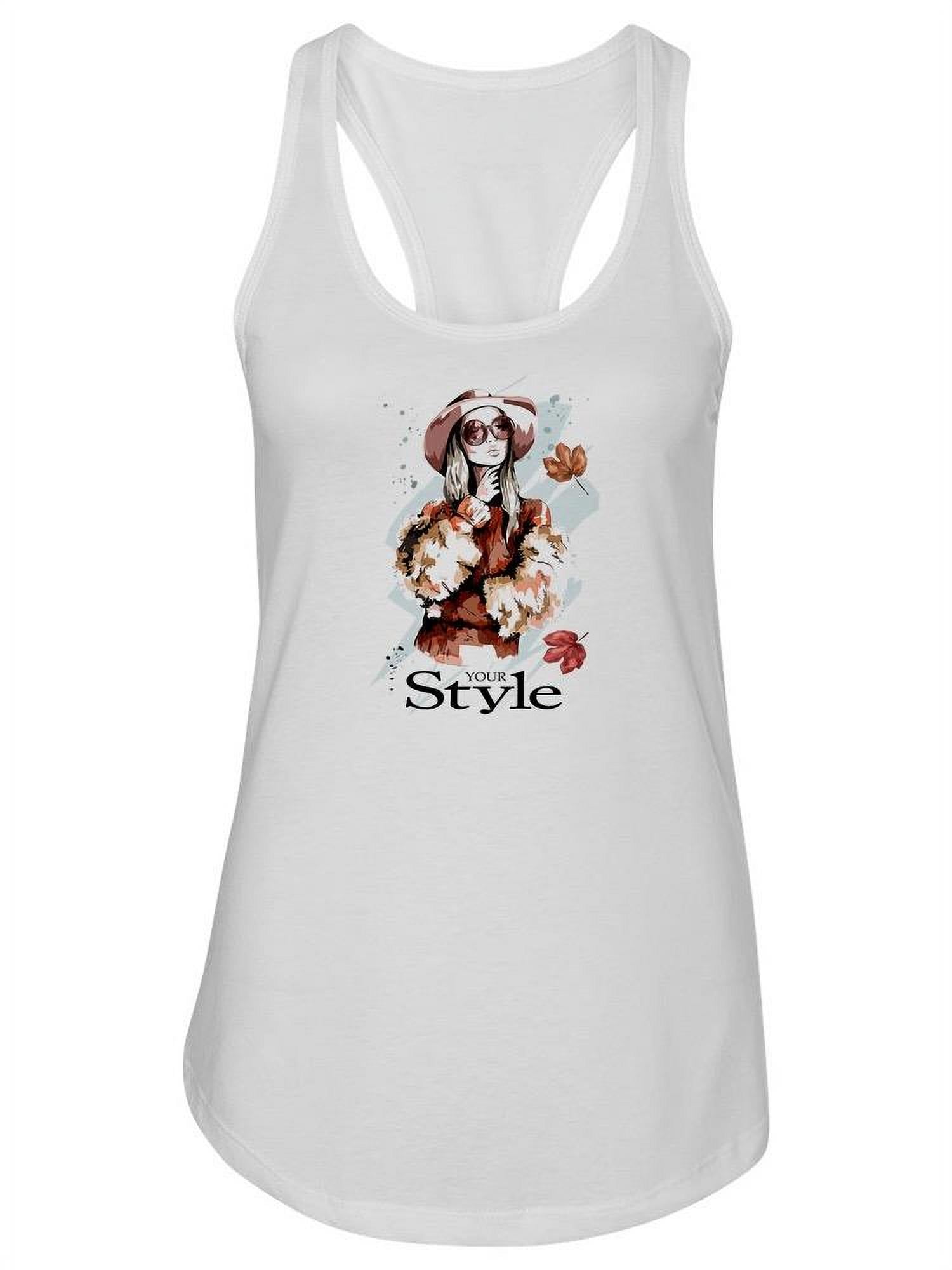 Your Style Woman In Hat Tank Women -Image by Shutterstock, Female Large ...