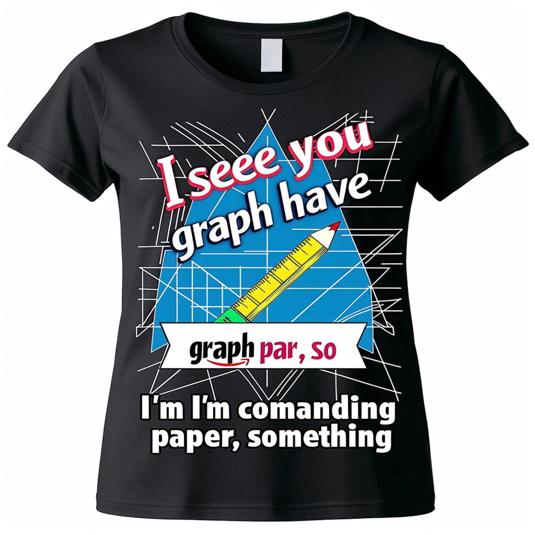 Your Style with Fun Graph Paper Command T Shirt for Women Cute Pencil ...