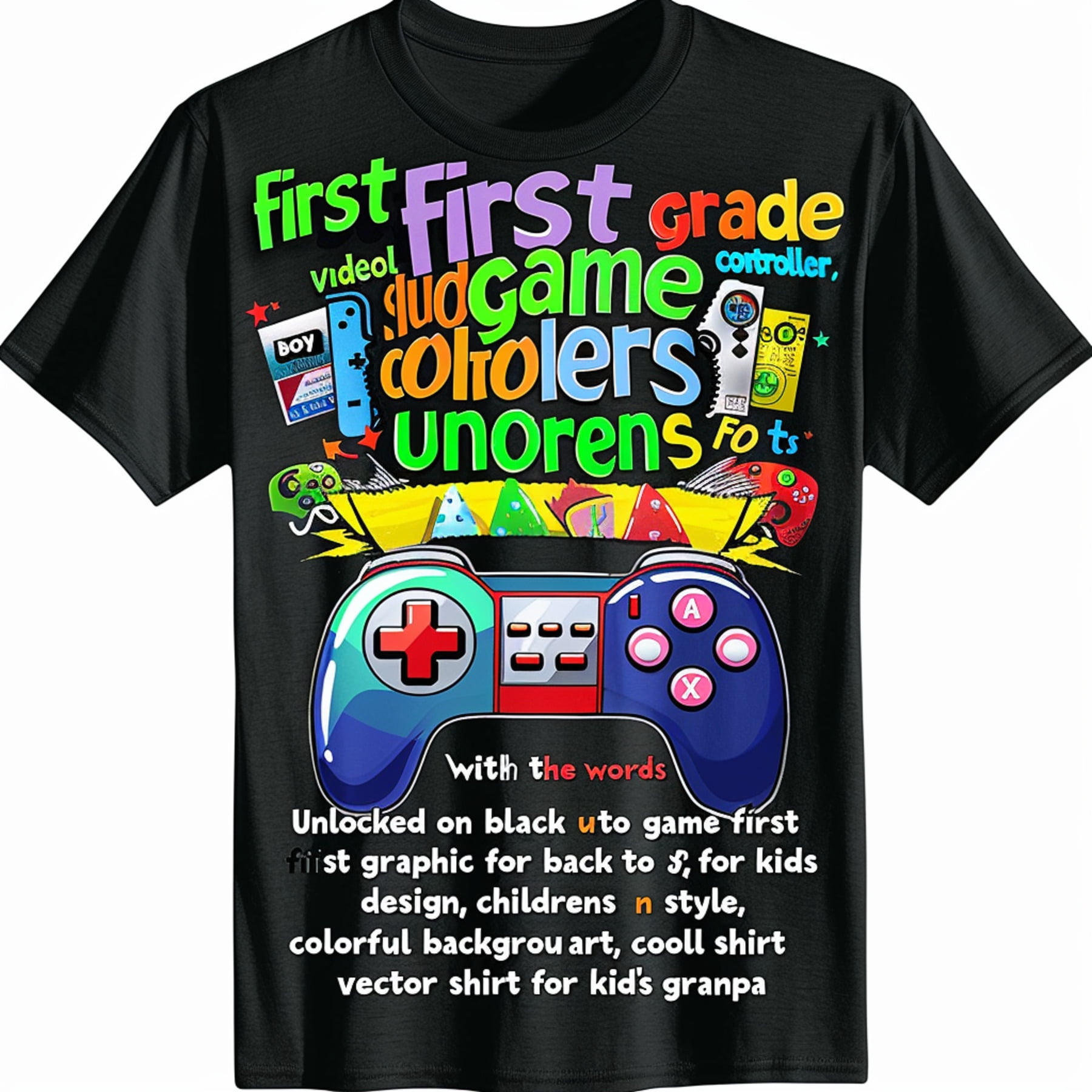 Your Style with this First Grade Video Game Controller TShirt Stand Out ...