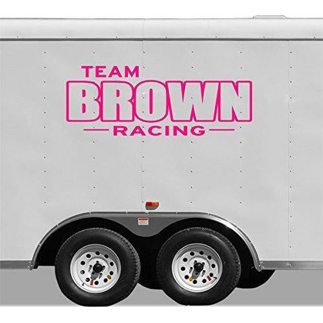 Your Team Name Racing Trailer Decals Stickers Mural One Color 2 ...