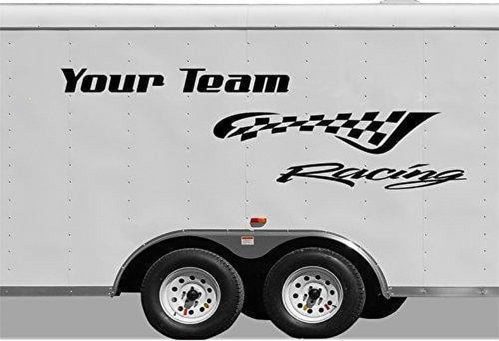 Your Team Name Racing Trailer Decals Stickers Mural - Walmart.com