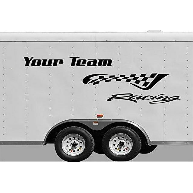Your Team Name Racing Trailer Decals Stickers Mural - Walmart.com