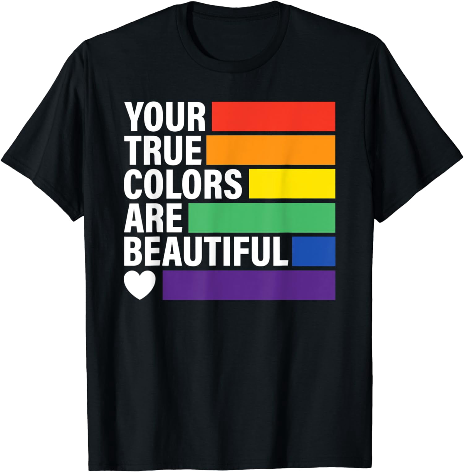 Your True Colors Are Beautiful Rainbow LGBT Flag LGBT Pride Breathable ...