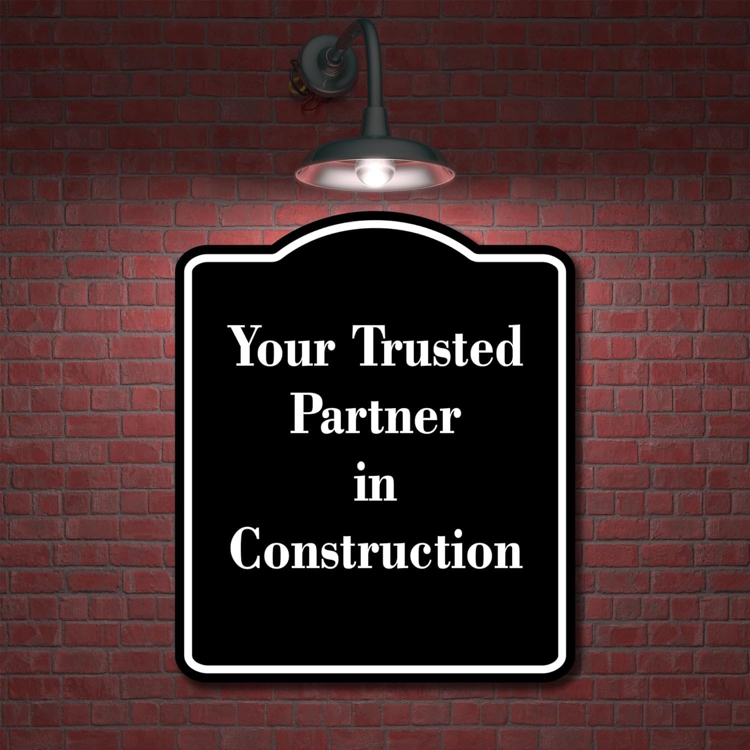 Your Trusted Partner in Construction BLACK Aluminum Composite Sign 20 ...