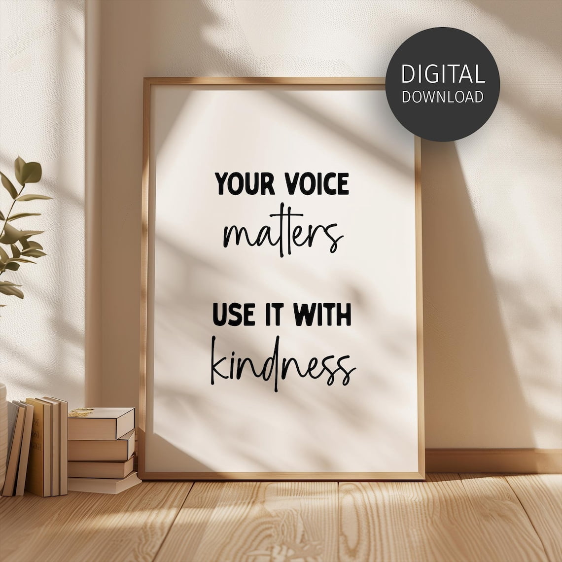 Your Voice Matters Poster, Be Kind Quote, Motivational Classroom Poster ...