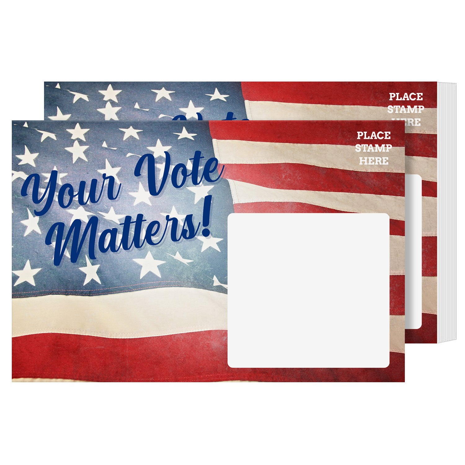 Your Vote Matters - Blank Patriotic Vintage American Flag Voting Post ...