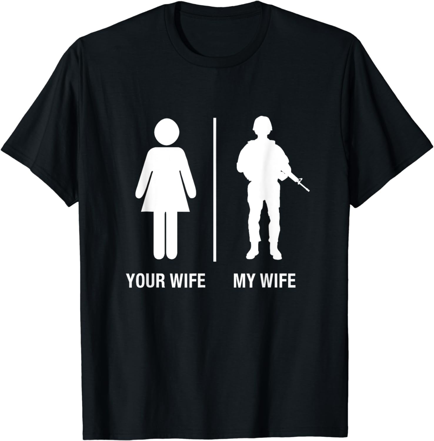 Your Wife My Wife Funny Soldier Military Shirt Spouse Gift - Walmart.com