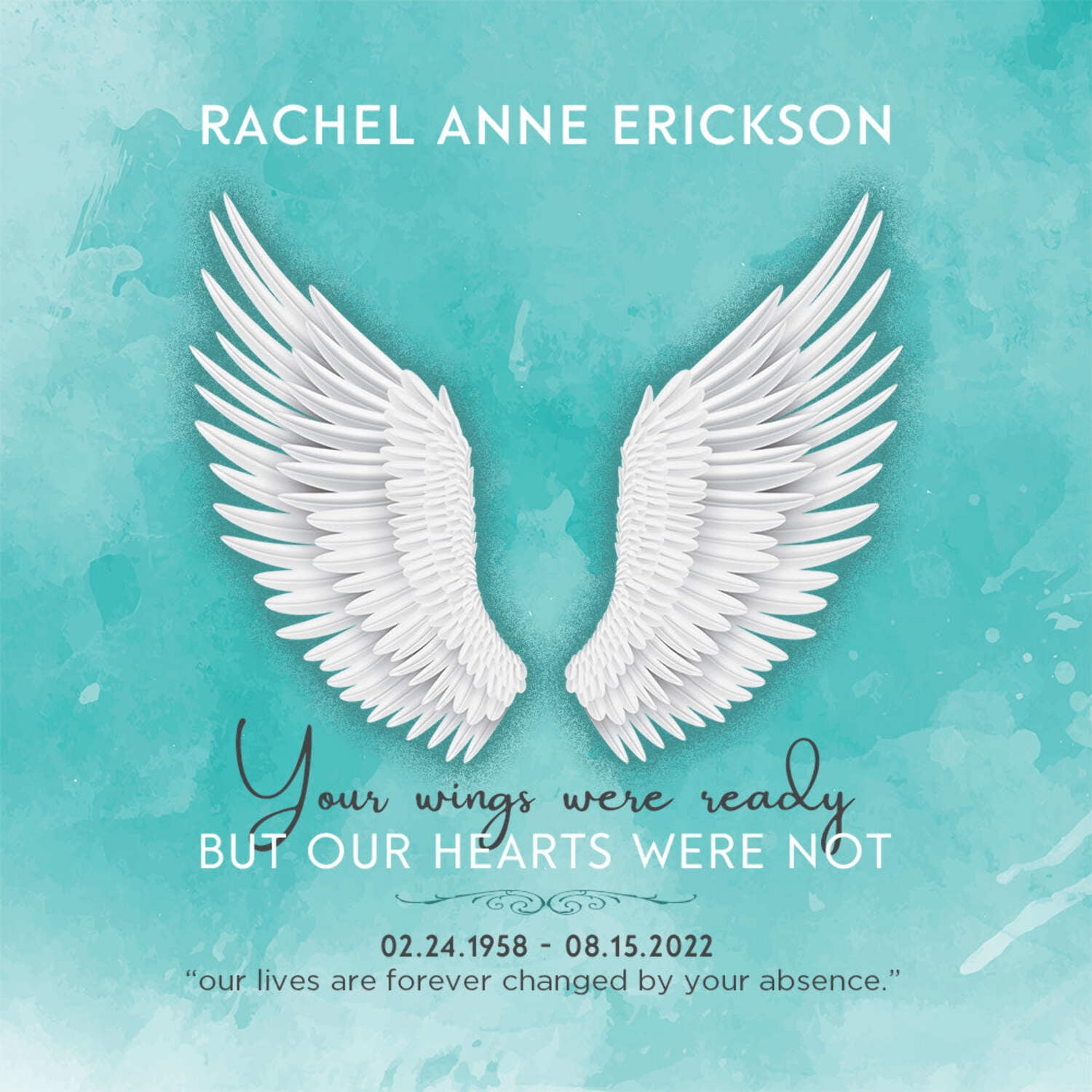 Your Wings | Personalized Memorial, Grief, Sympathy, Bereavement ...