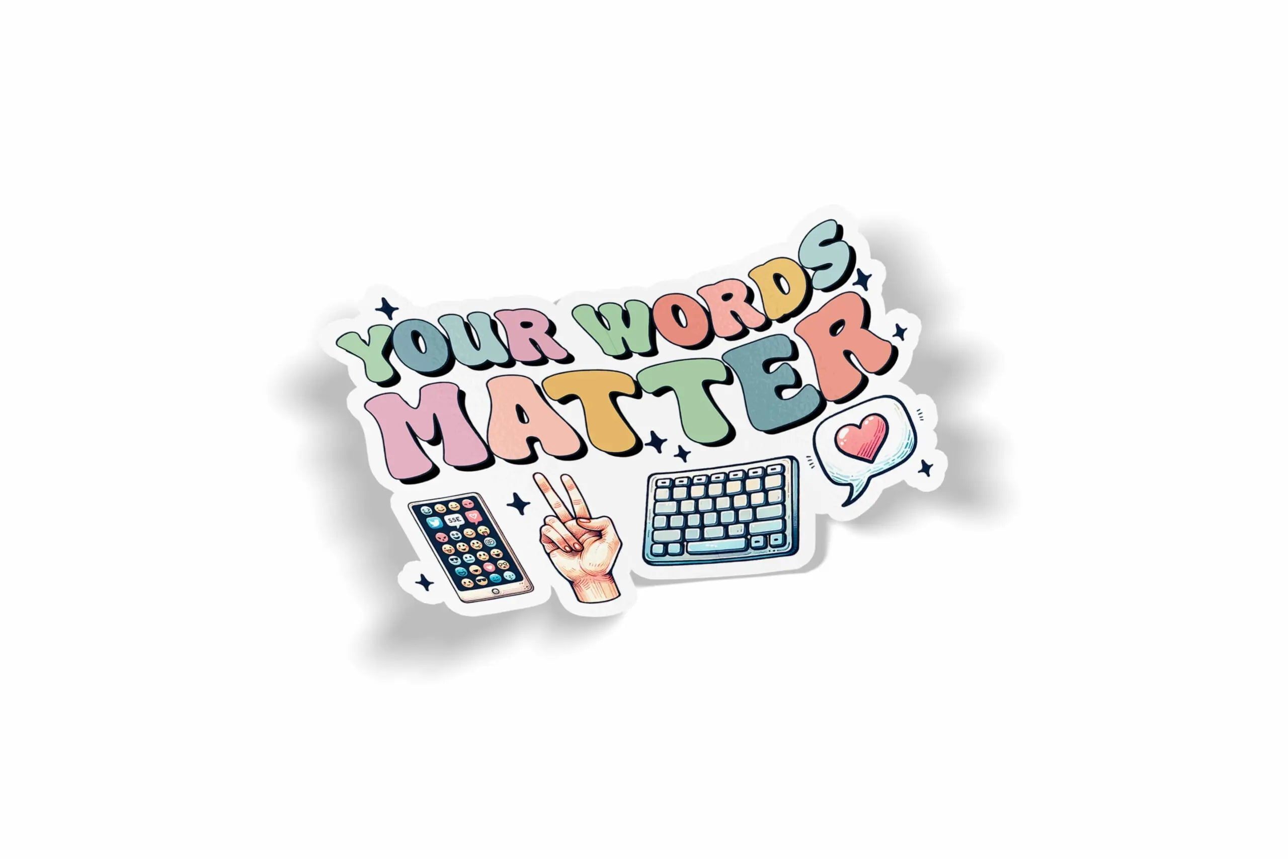 Your Words Matter Waterproof Sticker - Walmart.com