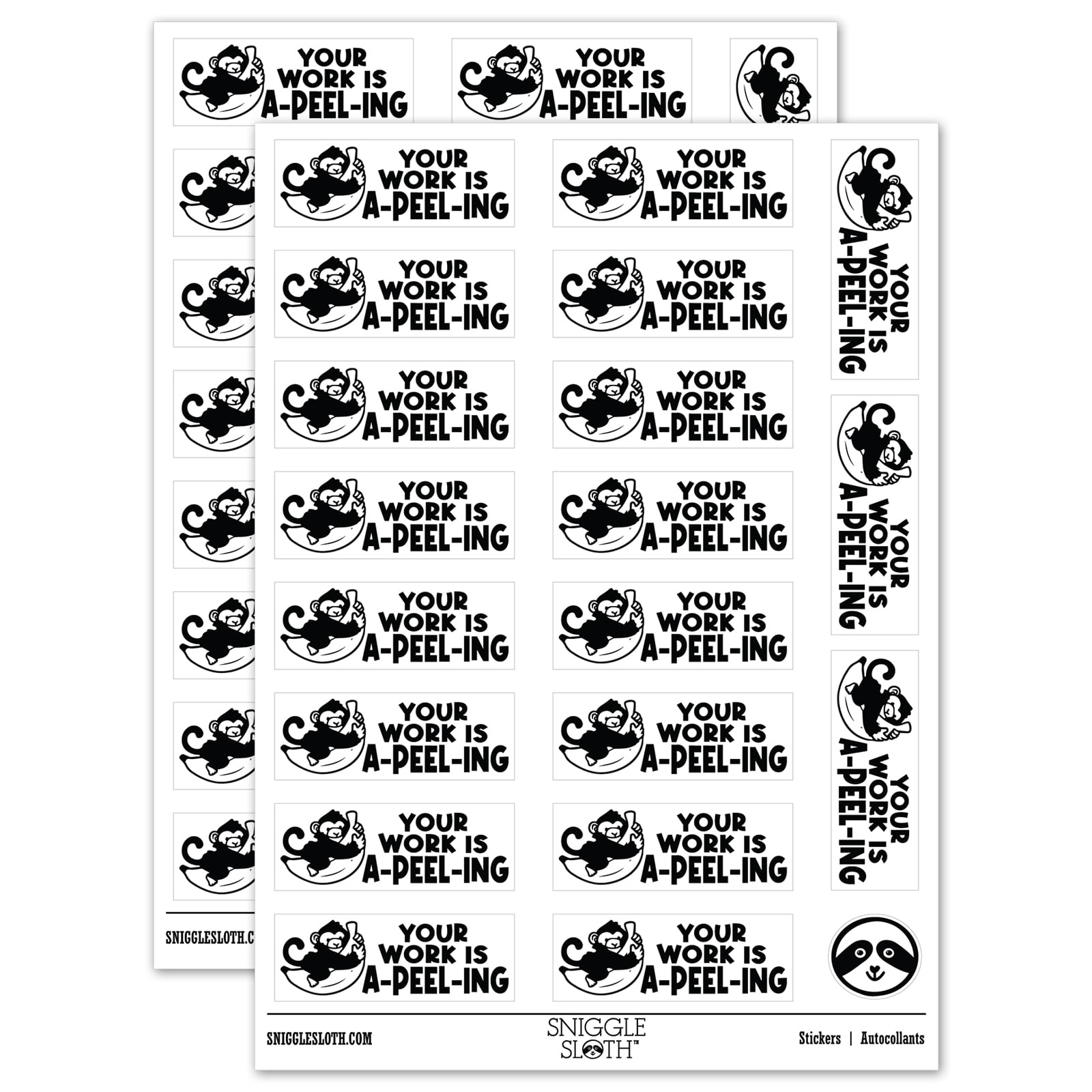 Your Work is A-peel-ing Appealing Banana Teacher Student School Sticker ...