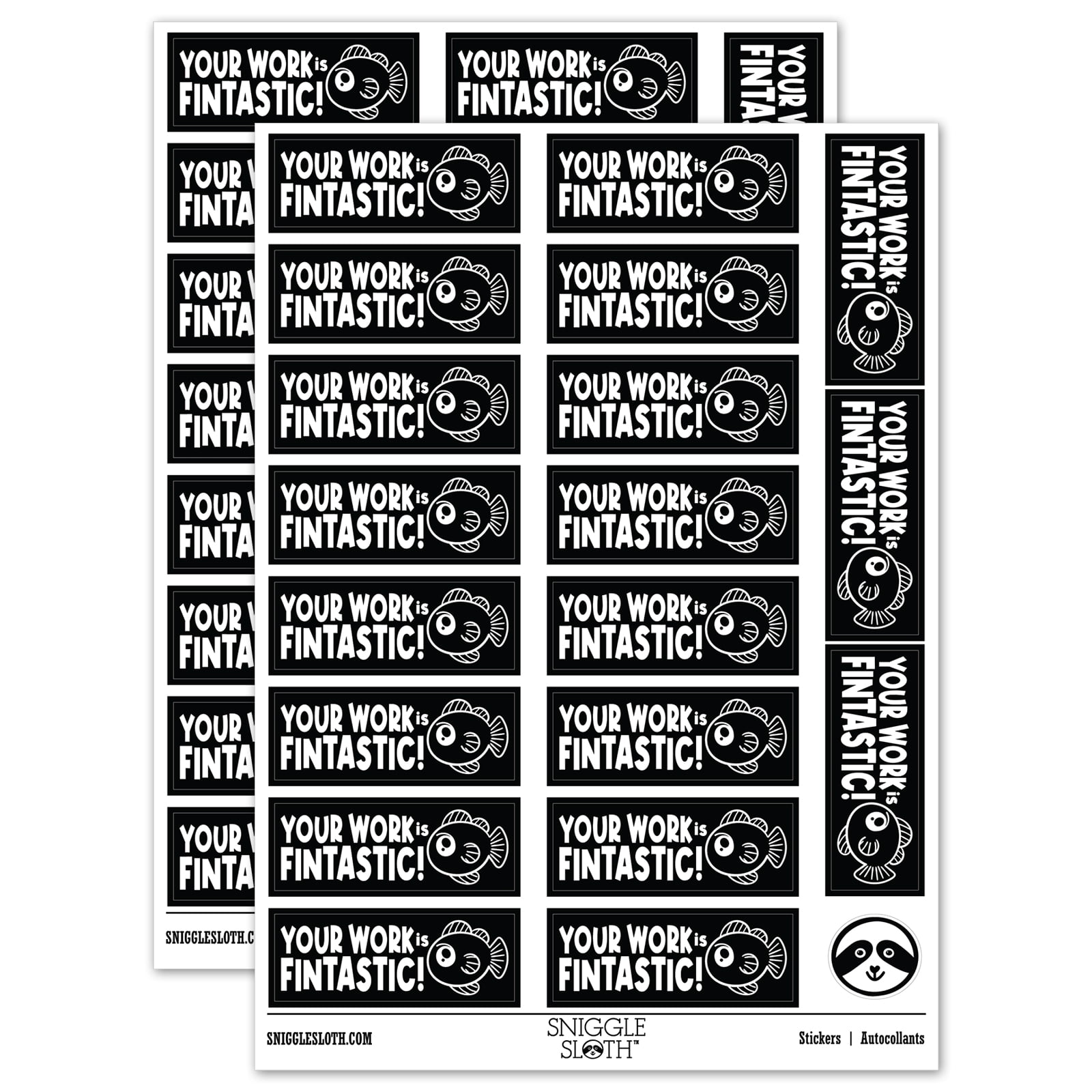 Your Work is Fintastic Fantastic Teacher Student School Sticker Set ...