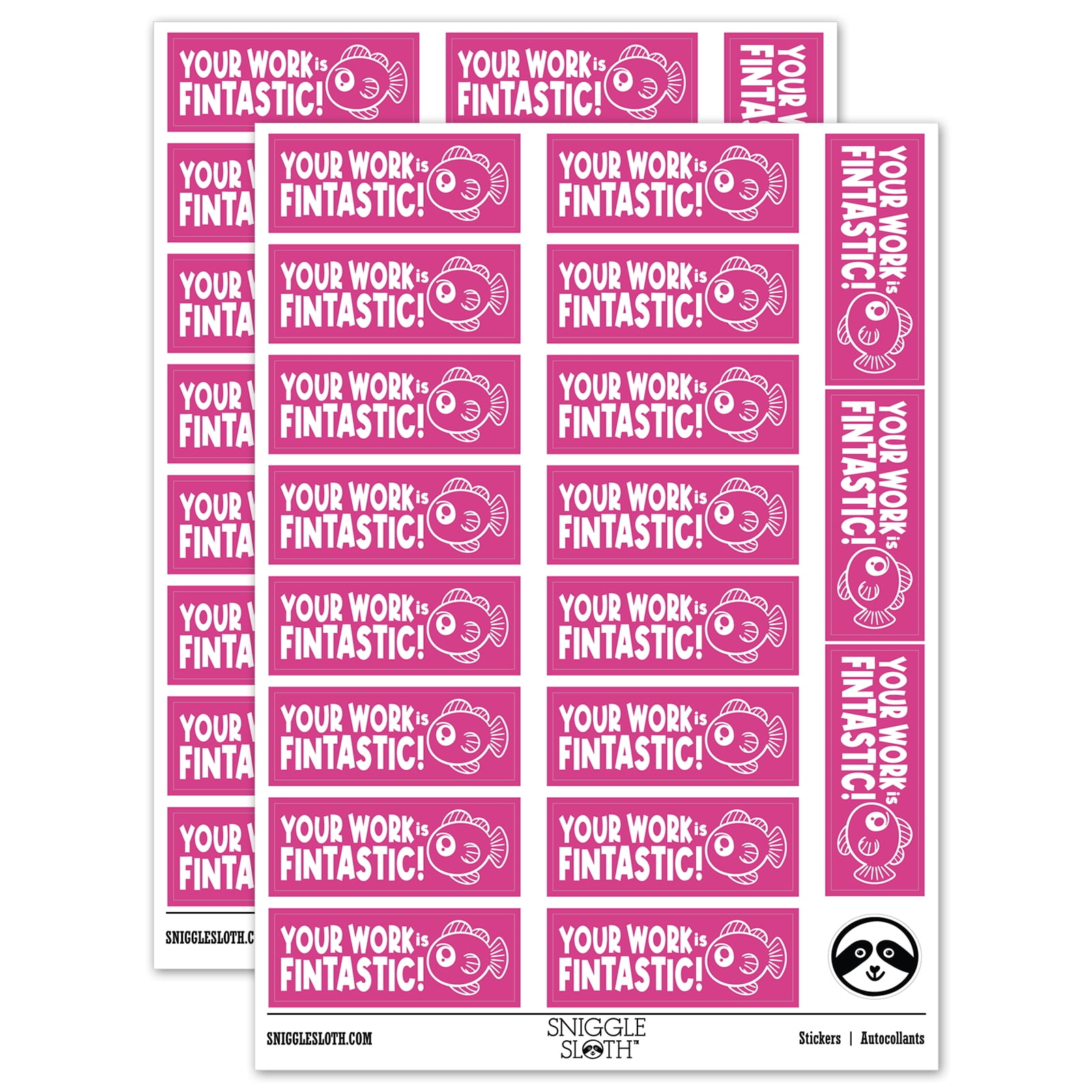 Your Work is Fintastic Fantastic Teacher Student School Sticker Set ...