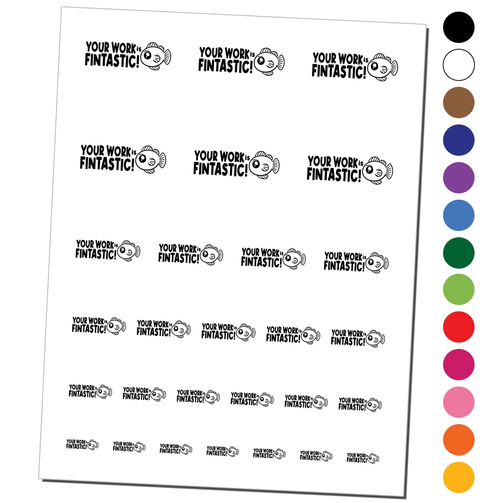 Your Work is Fintastic Fantastic Teacher Student School Water Resistant ...