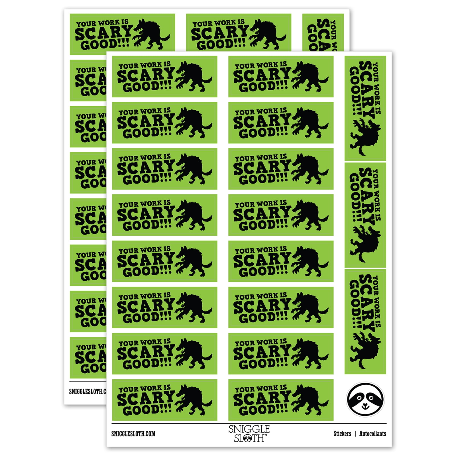 Your Work is Scary Good Monster Teacher Student School Sticker Set ...