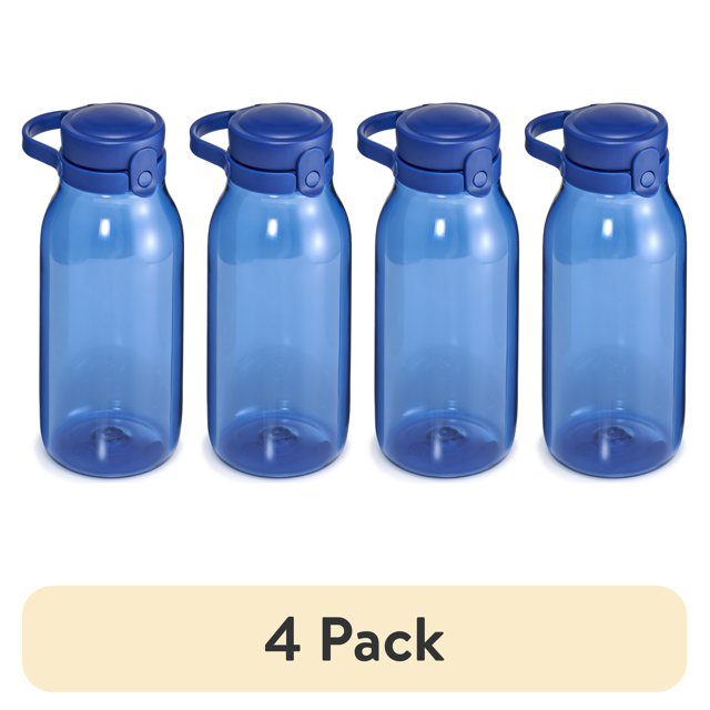 (4 pack) Your Zone 16oz Chug Water Bottle, Blue - Walmart.com
