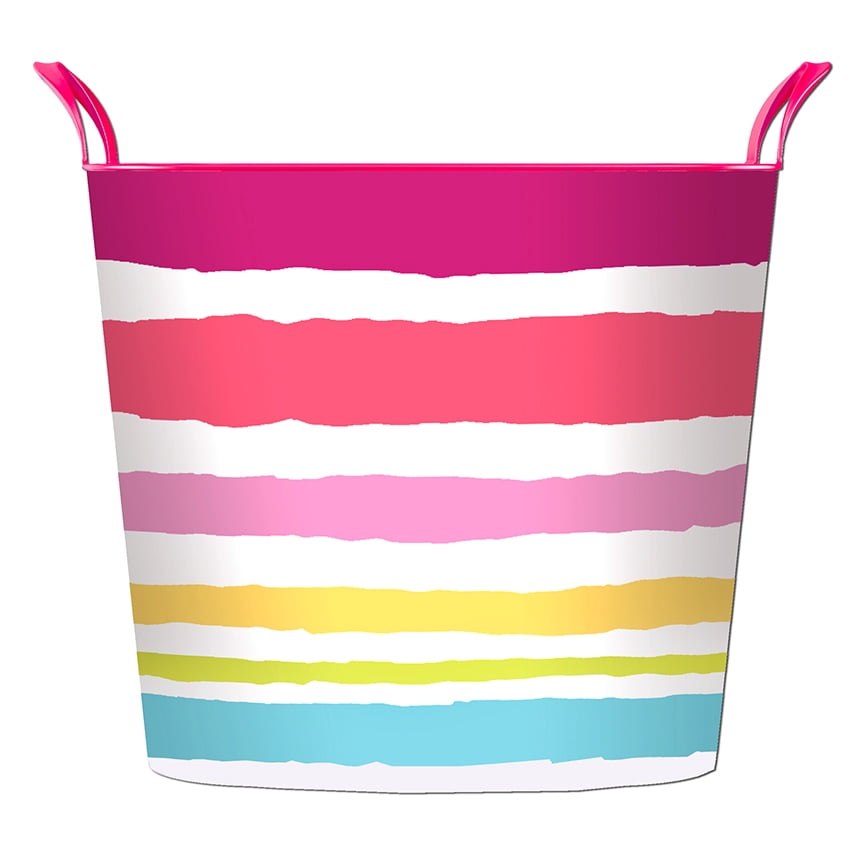 Your Zone 25-Liter Flexible Storage Tub - Rainbow Stripe - Walmart.com