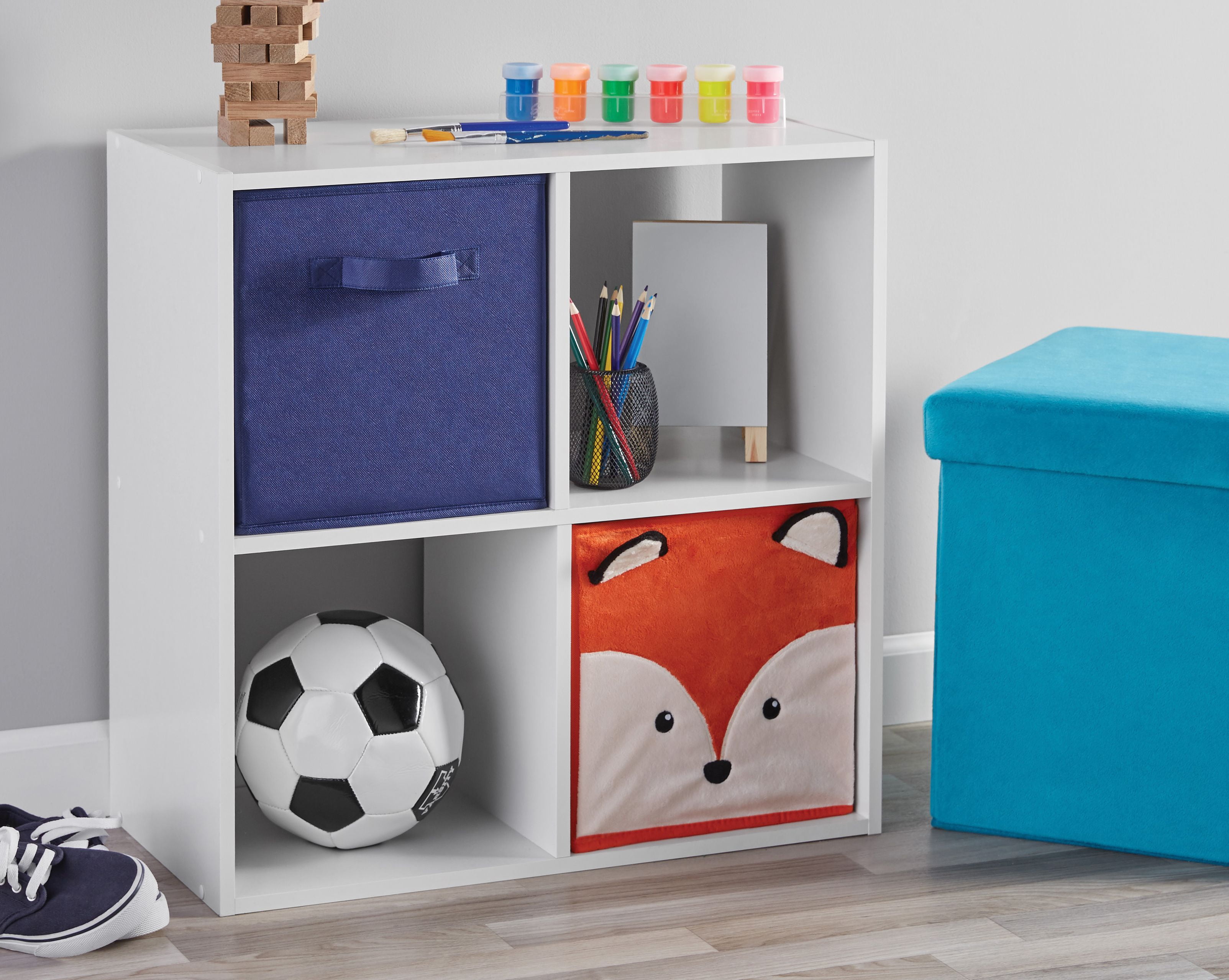 Your Zone 4 Cube Storage Organizer, White - Walmart.com