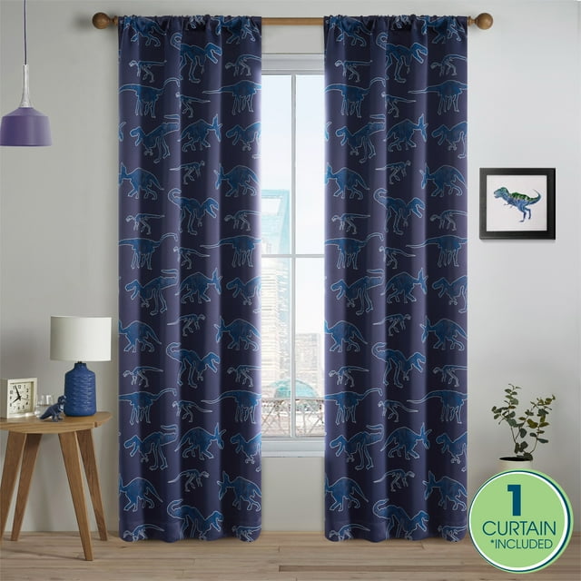 Your Zone Blackout Curtain Panel with Glow in the Dark Print, 1 Panel ...