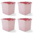 Your Zone Child and Teen Plastic Pink Stacking Storage Bin, 4 Pack ...