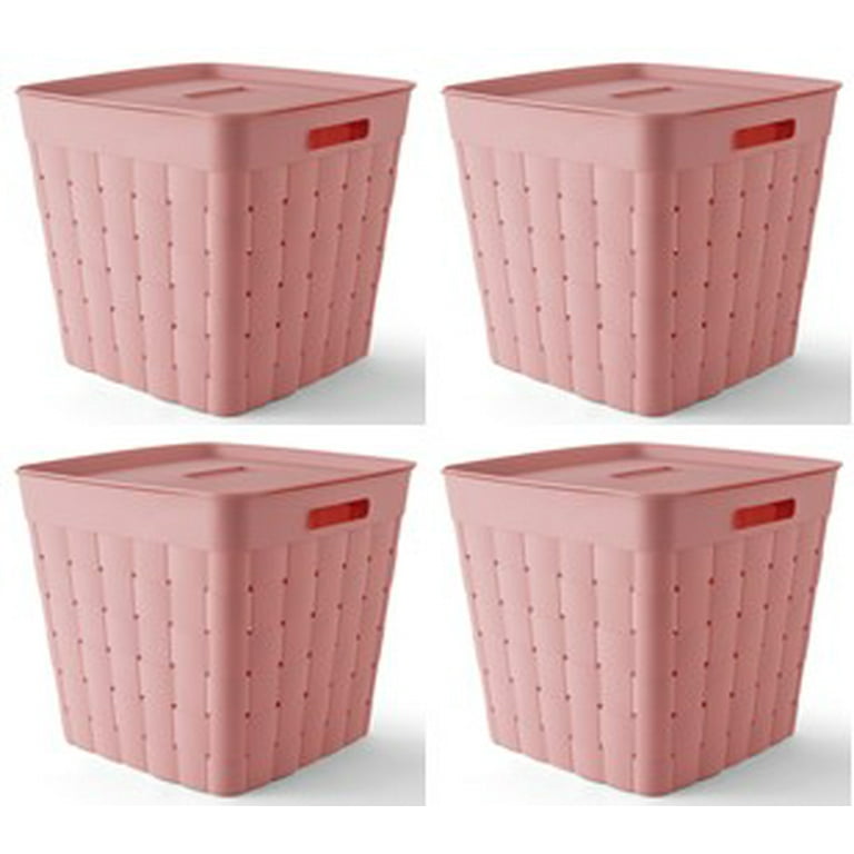 Pink Stackable Storage Bins