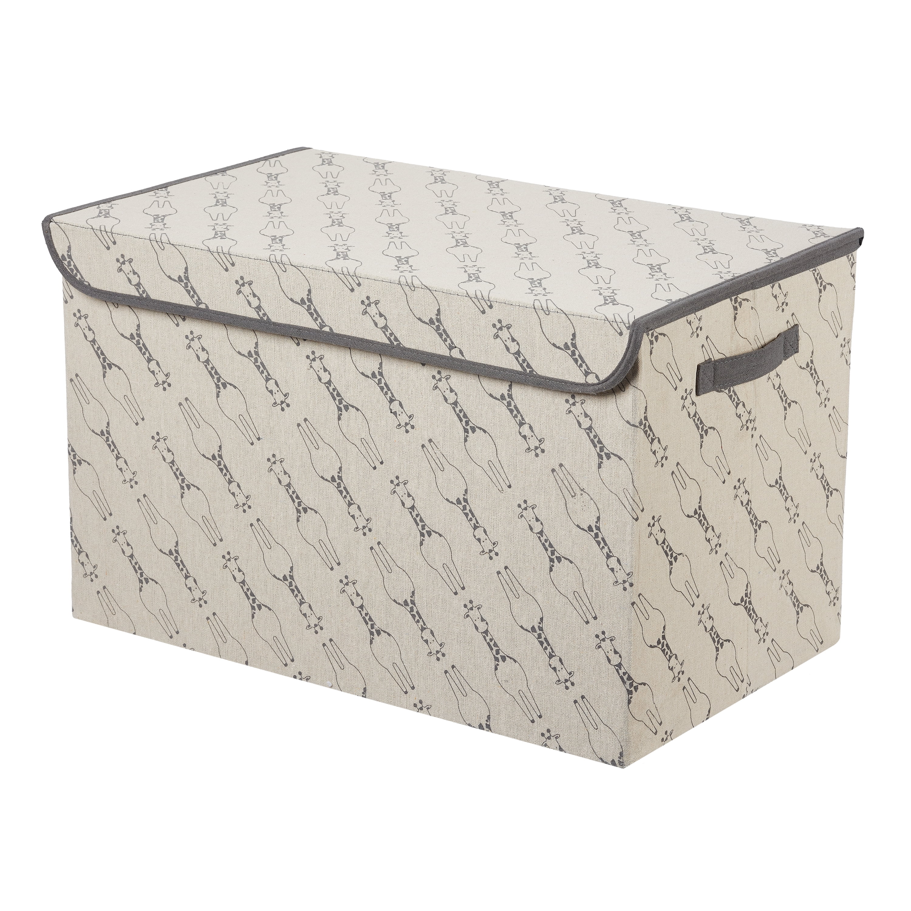 Your Zone Foldaway Toy Storage Trunk with Attached Lid, Giraffe ...