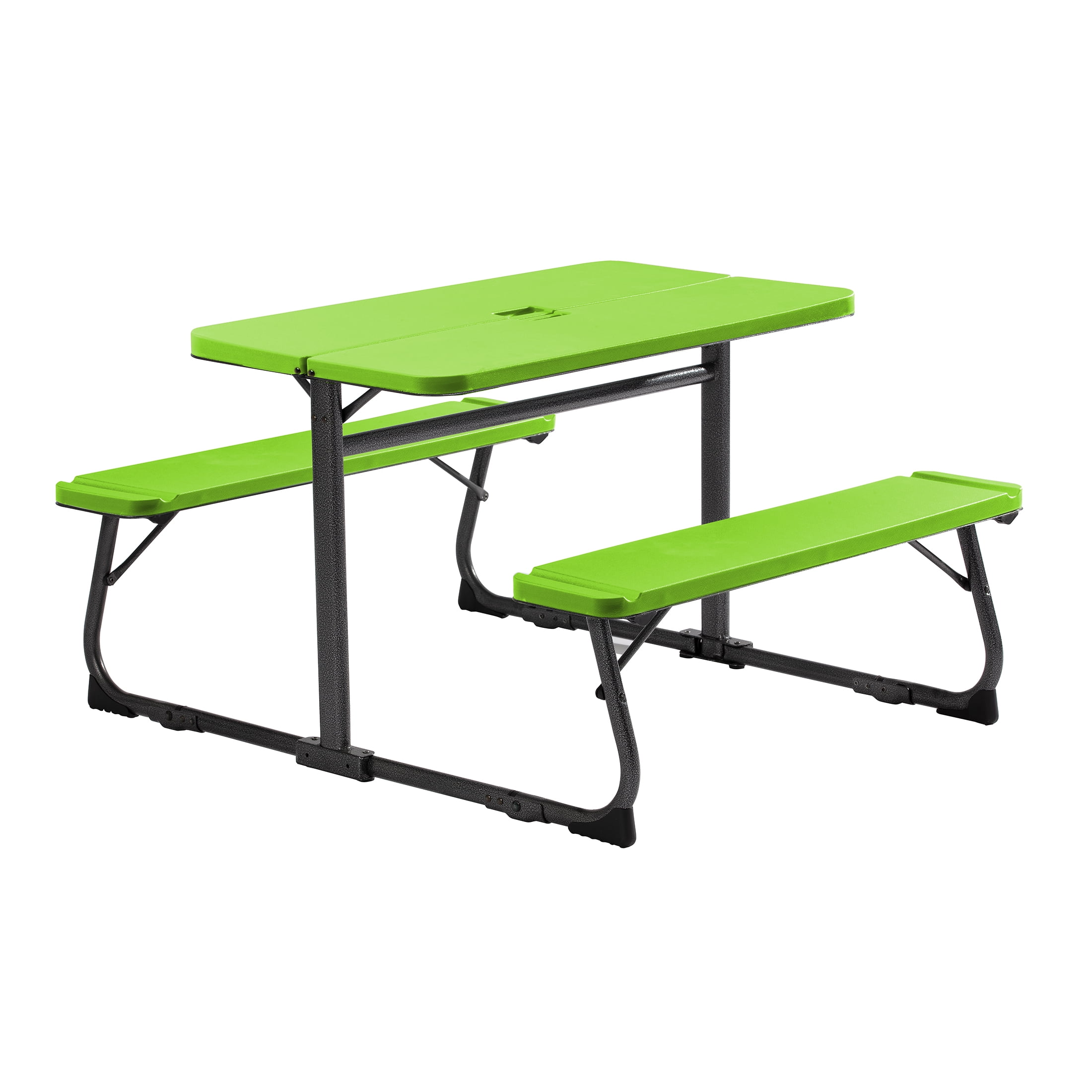 Your Zone Folding Kid's Picnic Activity Table for Ages 3-8, Green ...