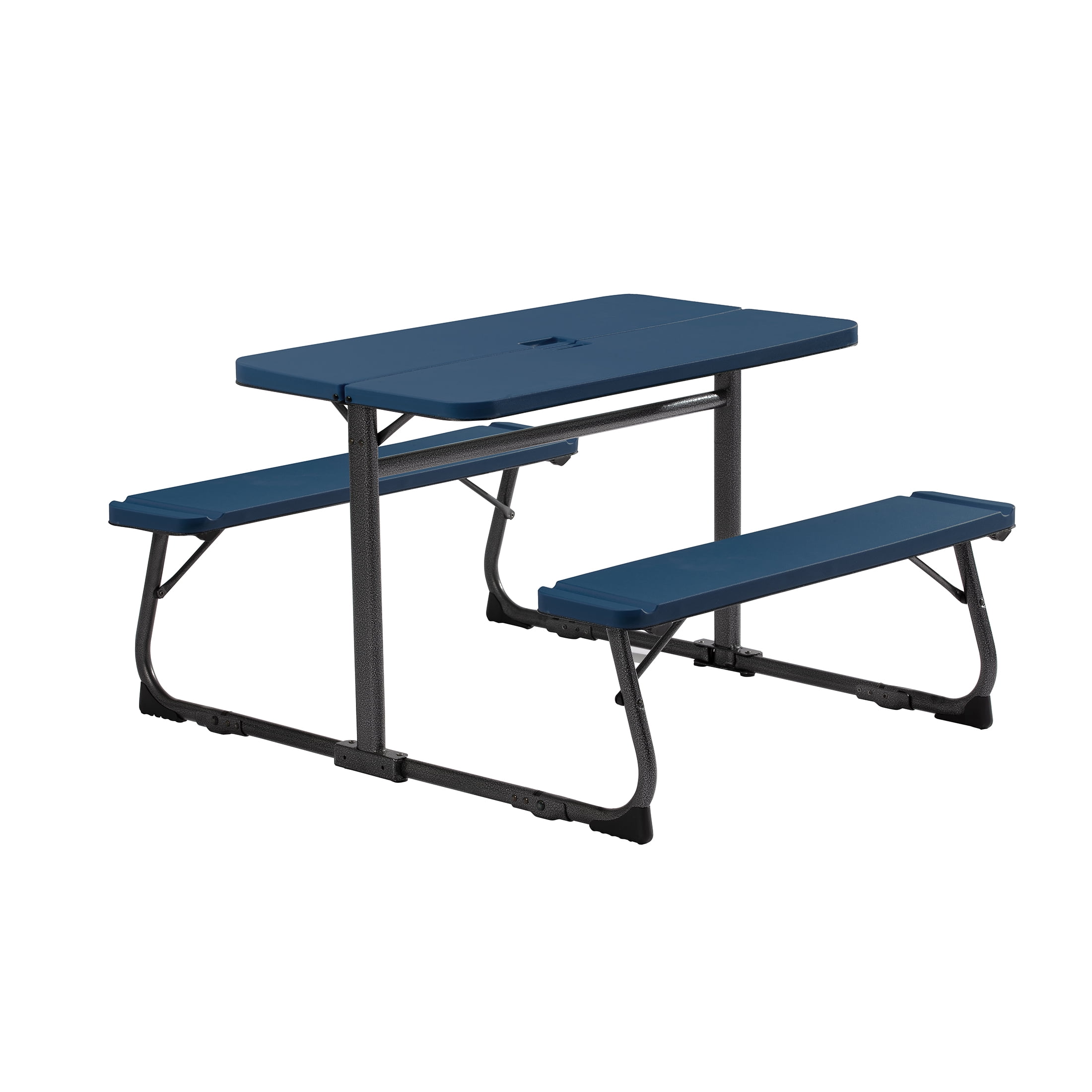 Your Zone Folding Kid's Picnic Activity Table for Ages 3-8, Navy ...