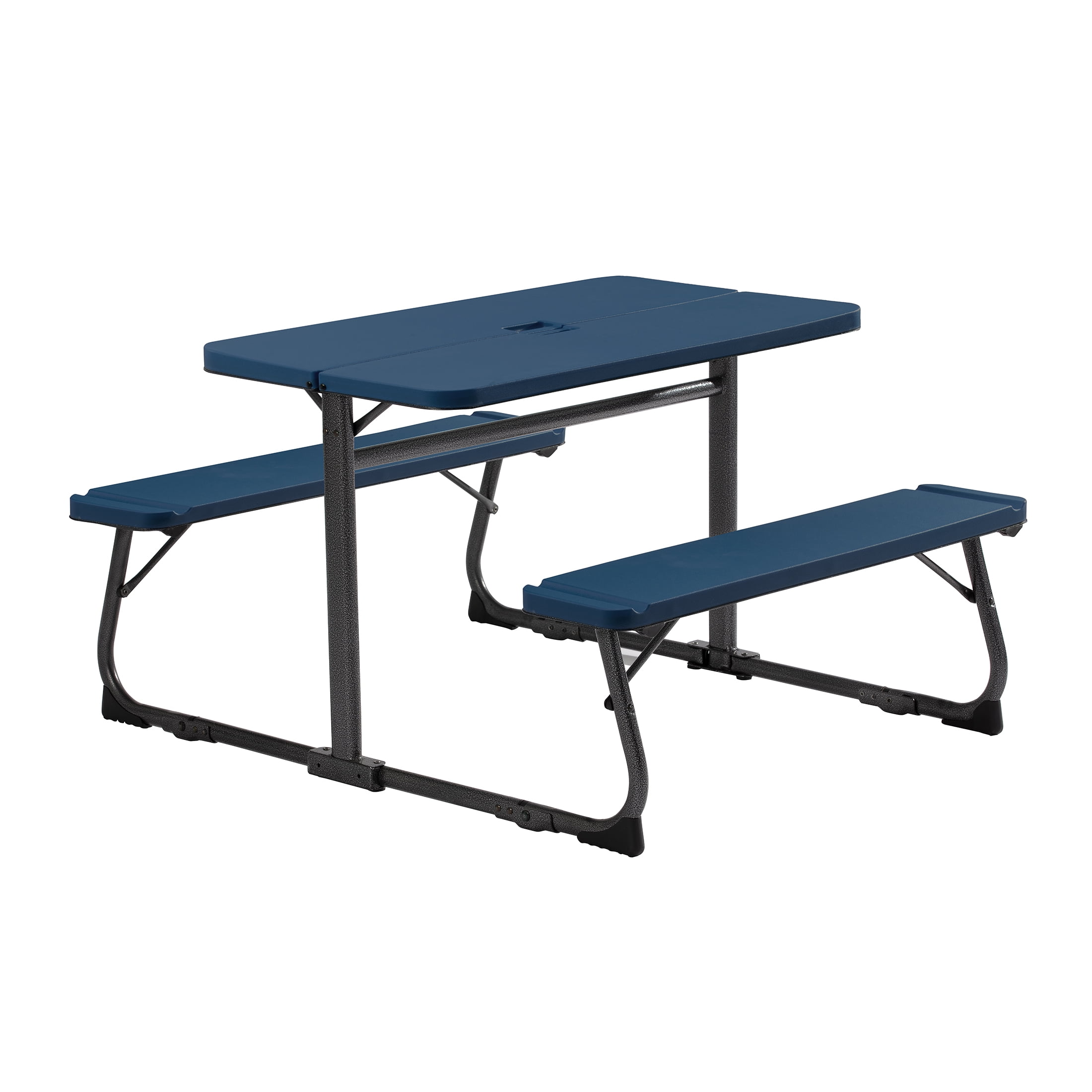 Your Zone Folding Kid's Picnic Activity Table for Ages 3-8, Navy ...