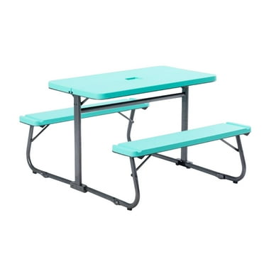Minecraft 3 Piece Square Metal Folding Table And Chair Set, Green, 24 ...