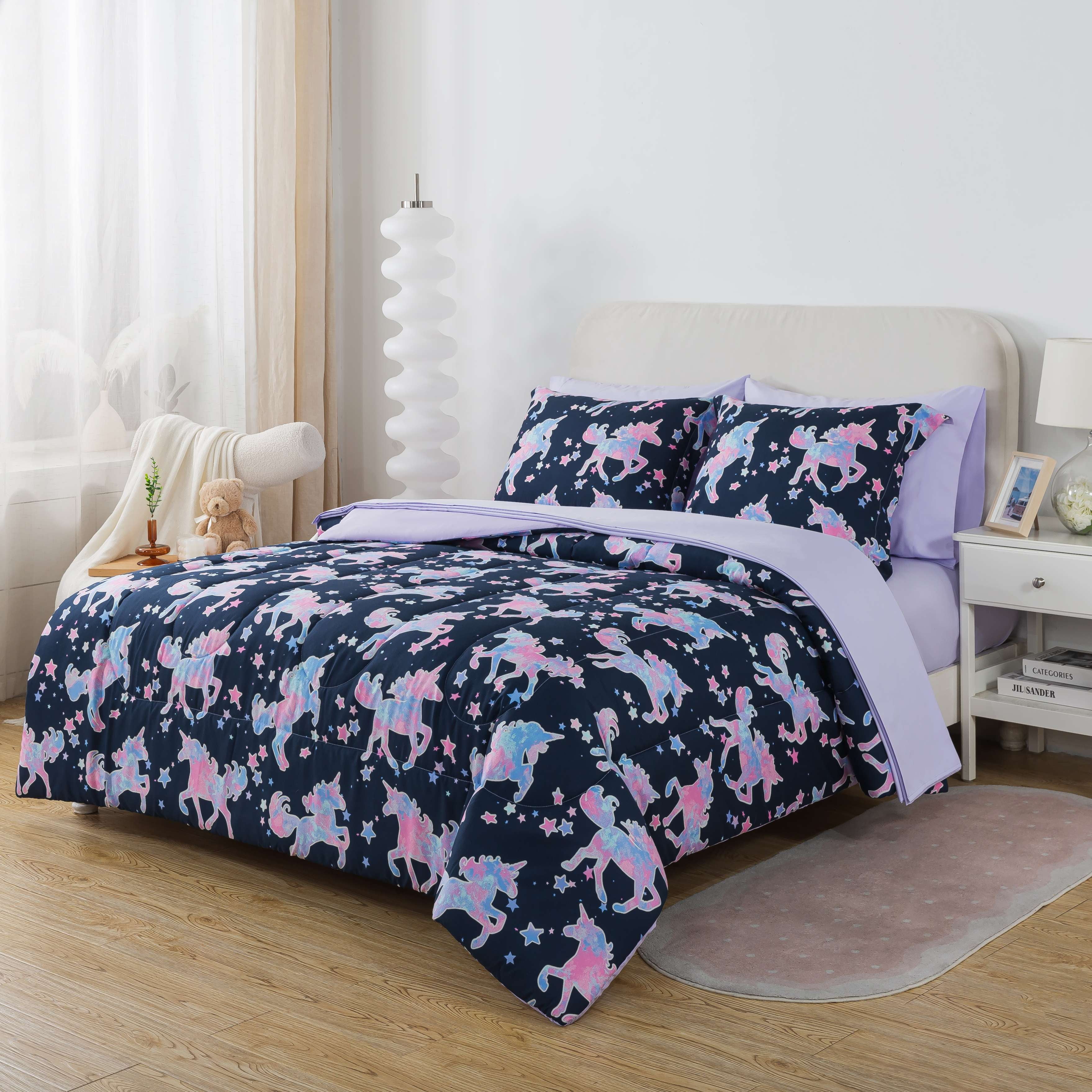 Free Shipping! Your Zone Glow in the Dark Unicorn Bedding Set 7 Pieces ...