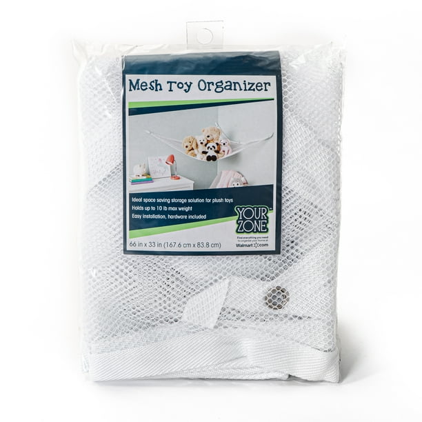 Your Zone Hanging Storage Net - White, Kids Room, Garage, Organizer ...