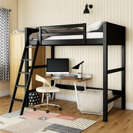 Hillsdale Furniture Caspian Wood Study Twin Loft Bed with Desk Chocolate Walmart