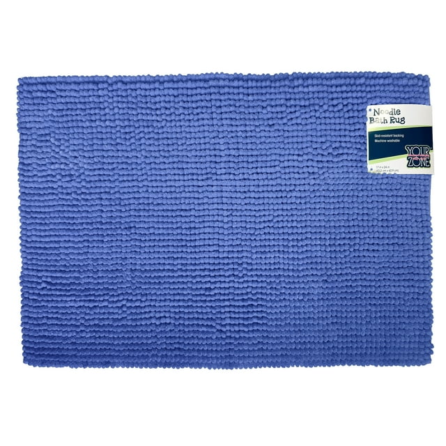 Your Zone Kids Blue Memory Foam Noodle Single Bath Rug with Nonslip ...