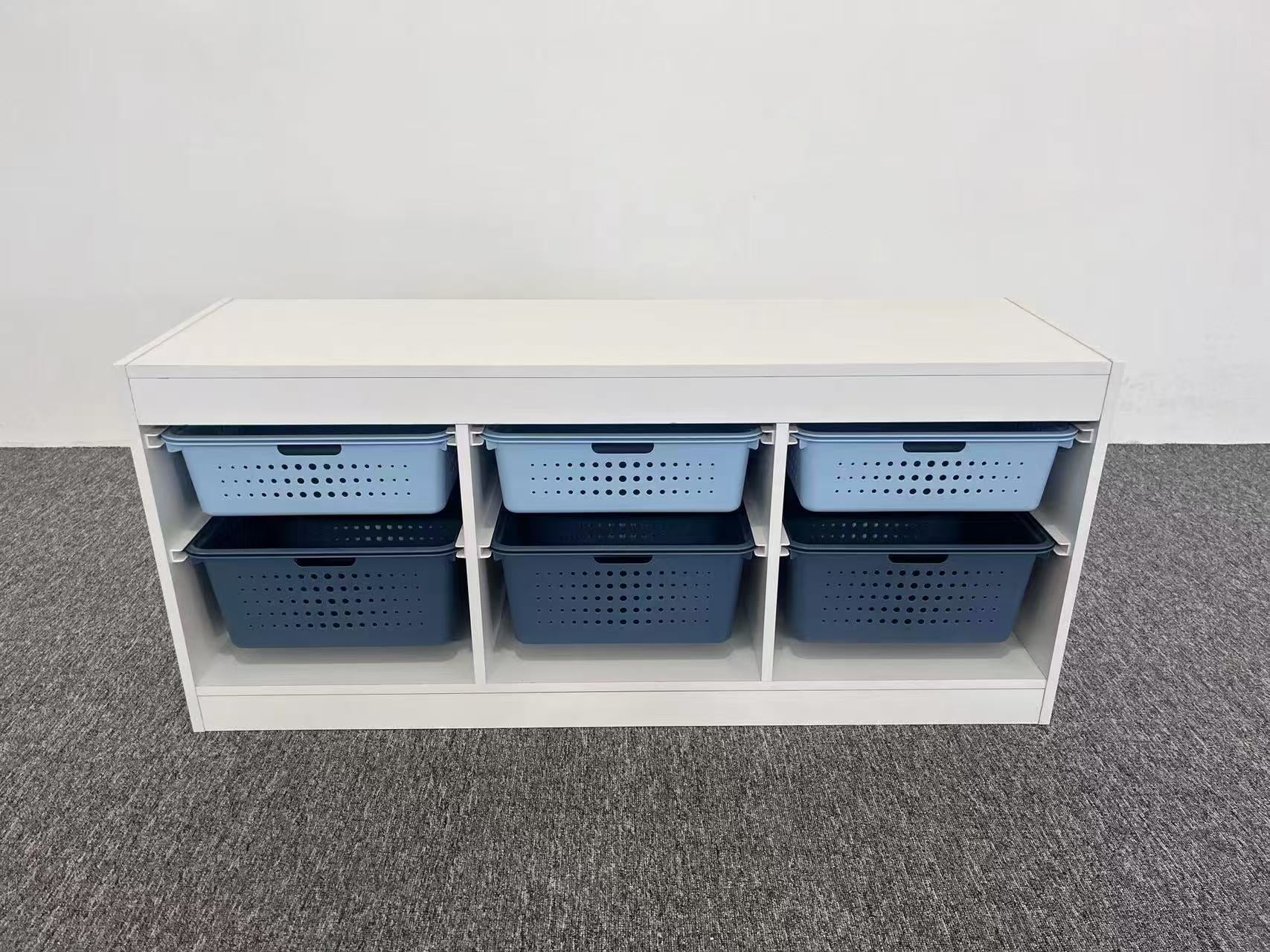 Your Zone Kids Horizontal Sliding Bin Organizer with 6 Storage Bins ...