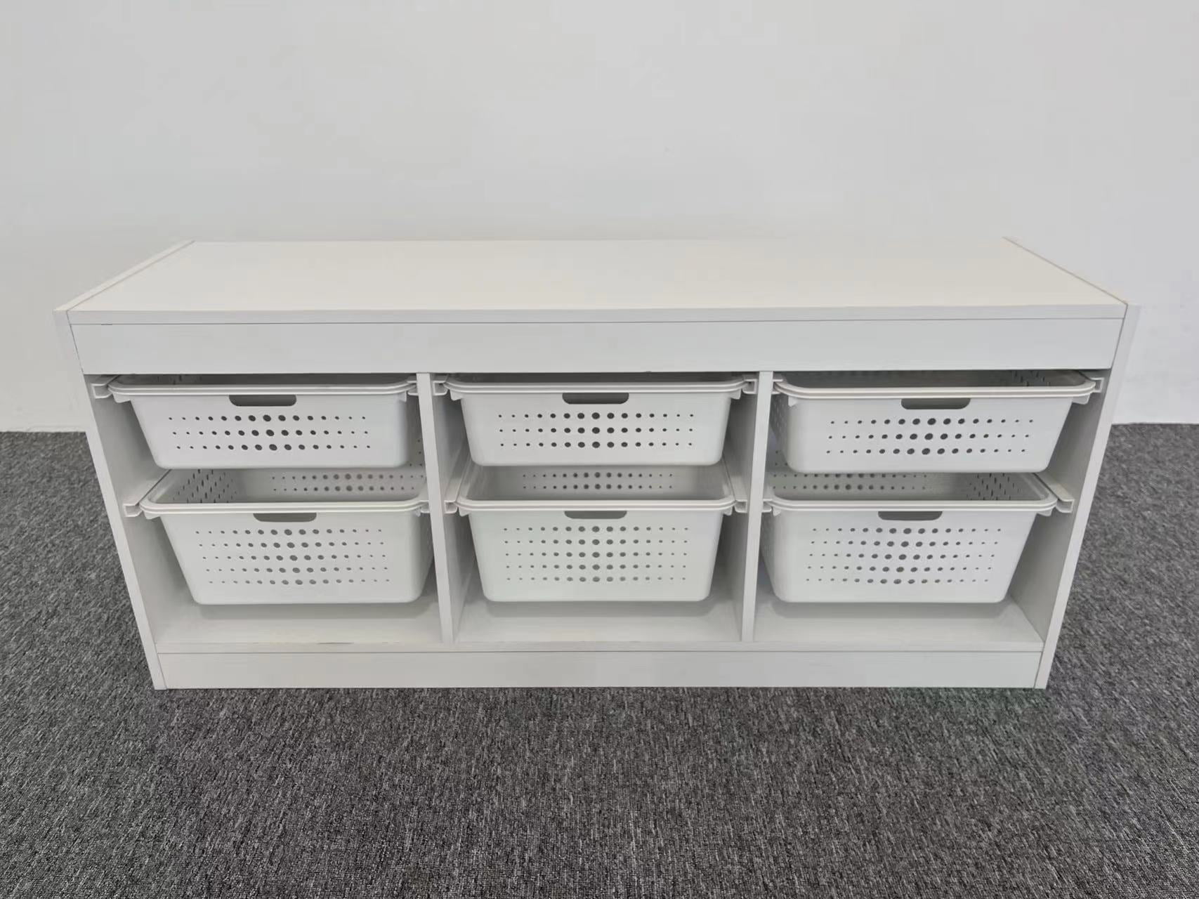 Your Zone Kids Horizontal Sliding Bin Organizer with 6 Storage Bins ...