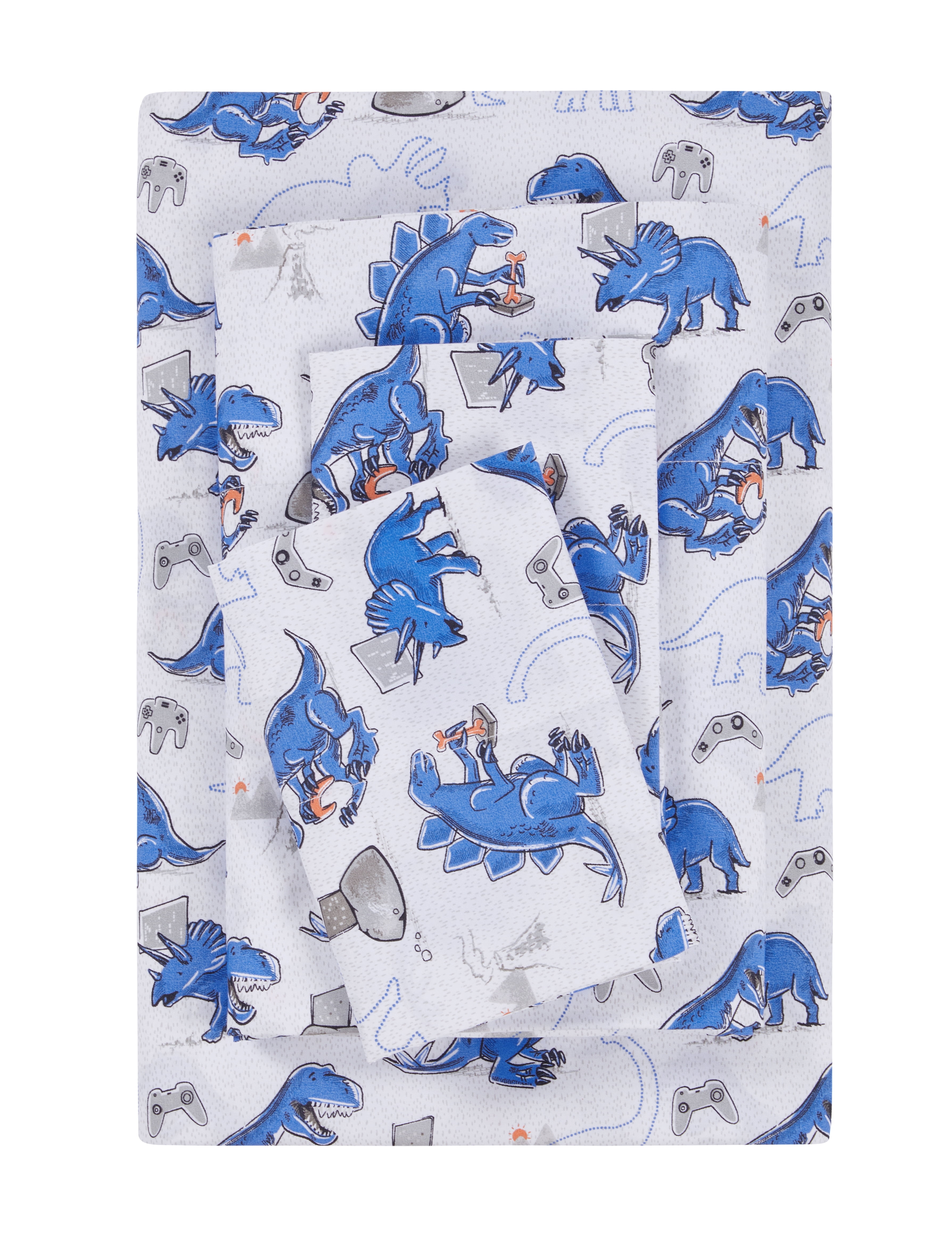 Your Zone Kids Soft Microfiber Sheet Set - Dino Gamer - Size - Walmart.com